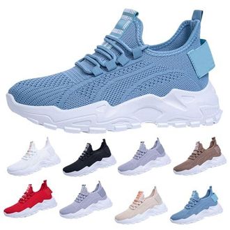 Generic Baskets &eacute;paisses pour femme avec doublure en maille respirante - Confortables - Pour la marche, lathl&eacute;tisme, la gym, le tennis - Antid&eacute;rapantes et l&eacute;g