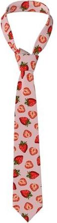 Generic Cravate Pour Homme Fraise Roses Classique Men Tie &Eacute;l&eacute;gant Cravates Homme Pour Accessoires Affaires F&ecirc;te