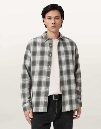 AllSaints Kelby - Chemise &agrave; manches longues - Gris