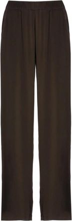 KANGRA Femme, Pantalons, Brun, Taille: 40 FR Silk Palazzo Pants