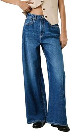 Pepe Jeans London Wide Leg Jeans Uhw Jaimy, Bleu (denim-4A3), 27W / 34L Femme