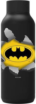 Quokka Solid Jet Black Thermosflasche, Edelstahl, 510 ml, Batman