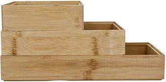 Copco COPHMORGBAM3PC Bambus Home Organizer-Set, 3-teilig, in Sichtverpackung, Holz, Braun