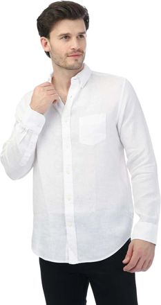 GANT Hemd f&uuml;r Herren, Leinen, Regul&auml;r, Lang&auml;rmlig (Wei&szlig;)