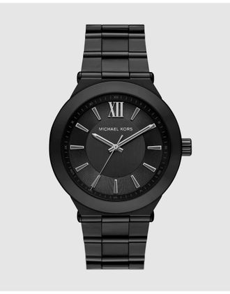 Michael Kors Billie Dreizeigeruhr aus schwarzem Edelstahl in Schwarz