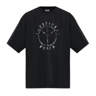 VETEMENTS Bedrucktes T-Shirt - - Tops - Herren - Schwarzk - S