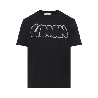 Lanvin Bubble Logo T-Shirt - - Tops - Herren - Schwarzk - L