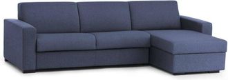 Dmora Festes Sofa Dcapon, Ecksofa, 100% Made in Italy, Sofa-Wohnzimmer, mit Wendebehälter Halbinsel, aus gepolstertem Stoff, mit schmalen Armlehnen, Cm