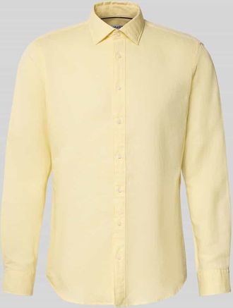 Jake*s Regular Fit Freizeithemd aus Leinen-Mix