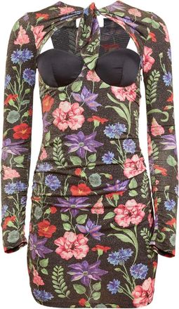 Fleur du Mal robe courte Wildfleur Balconette - Noir