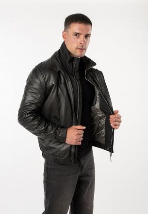 Mauritius Lederjacke MMEsky (mauritiusHerren26) mit abnehmbarem Kragen, Regular Fit