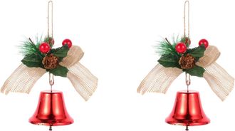Cabilock 4 Stück Weihnachtsglocken Weihnachtsdekorationen büro Dekoration Baum hängende Dekore künstliche Glocke Weihnachtsglocke Ornament weihnachtliche hänge