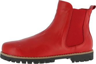 Andrea Conti Damen Stiefelette Leder Chelsea Boot mit losen Einlagen 0340229, Gr&ouml;&szlig;e:38 EU, Farbe:Rot