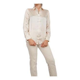 Marella Femme, Blouses et Chemises, Blanc, Taille: 40 FR Camicia Cipria