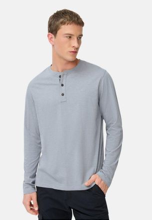 Camel Active Henleyshirt aus reiner Baumwolle mit Knopfleiste Langarm