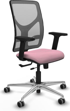 Piqueras y Crespo Computerstuhl, Rosa, mit 2D-Armlehnen, h&ouml;henverstellbare Lendenwirbelst&uuml;tze, ausgestattet mit Syncro/Traslack und Schneideschaum, mit Rollen von 65 mm