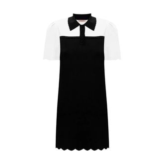 Twinset Polo en Maille Bicolore - Femme - Robes - Multicolore - Taille: 40 FR