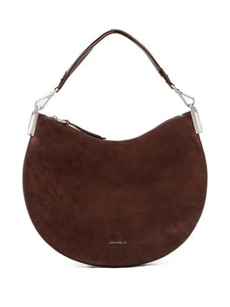 Coccinelle sac port&eacute; &eacute;paule Sunup m&eacute;dium en daim - Marron