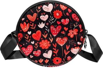 Generic Sac &agrave; bandouli&egrave;re rond pour femme, petit sac &agrave; bandouli&egrave;re avec fermeture &eacute;clair, bretelles r&eacute;glables, style d&eacute;contract&eacute;, pour femmes et filles