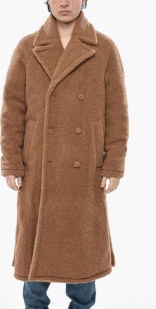 Givenchy Zweireihiger Teddy-Mantel mit bezogenen Kn&ouml;pfen Givenchy