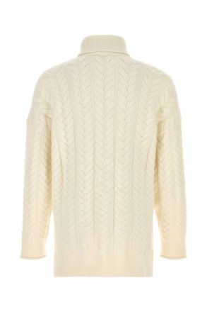 Giorgio Armani Cable-Knit Cashmere Blend Sweater - White
