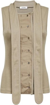 Christophe Lemaire Femme, Tops, Vert, Taille: 40 FR Asymmetrical Fitted Top