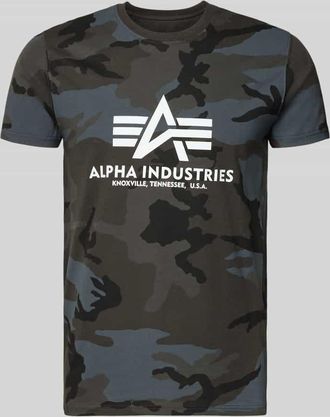 Alpha Industries T-Shirt mit Label-Print