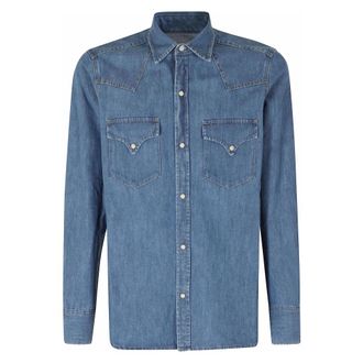 Fortela Texan Shirt - - Shirts - Herren - Blau - L