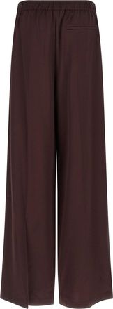 Tory Burch Shiny Fabric Trousers - Burgundy