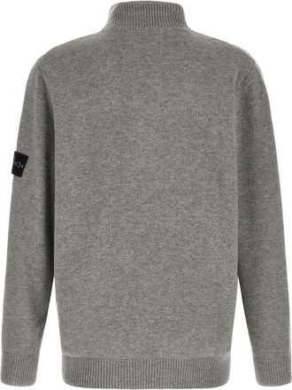 Stone Island Ribbed Wool Sweater - Gray