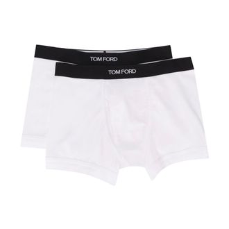 Tom Ford Homme, Sous-vêtements, Blanc, Taille: S Lot de 2 boxers avec logo