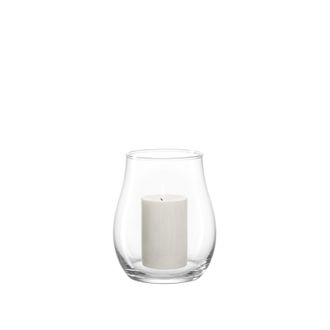 Leonardo Windlicht Giardino, moderne Laterne, handgefertigtes Unikat aus Glas, In- & Outdoor, H 18 &Oslash; 15-cm, 010252