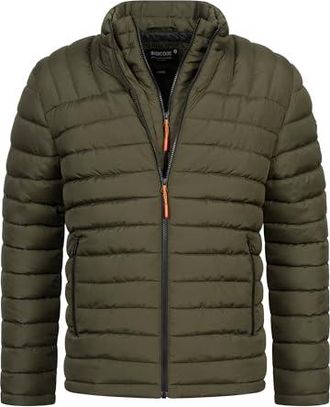 Indicode Hommes INNash Quilted Jacket | Veste matelassée aspect doudoune Army S
