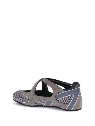 The Attico Womens Ballerina Shoes Nomad Grey Polyurethane