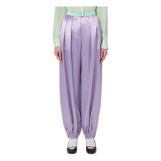 Valentino Garavani Seidenhose - - Trousers - Damen - Lila - XS
