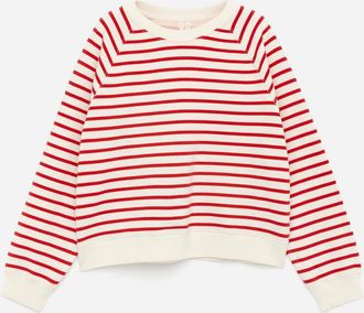 Arket Frottee-Sweatshirt -Wei&szlig;