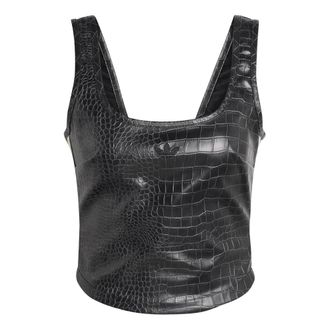 adidas Femme, Tops, Noir, Taille: 40 FR Pleather Corset