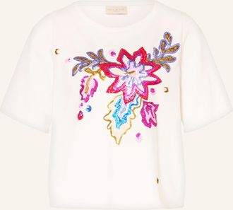 Milano Milano Italy Sweatshirt Mit Pailletten weiss