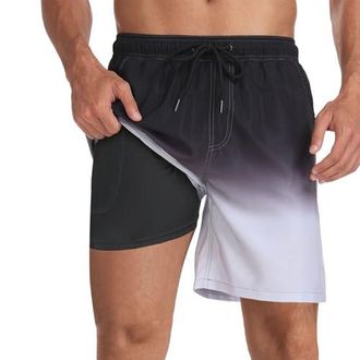 Generic Short de bain pour homme pour les loisirs. Pantalon de plage l&eacute;ger et respirant pour les excursions d&eacute;t&eacute; et les activit&eacute;s quotidiennes., Noir, 3XL