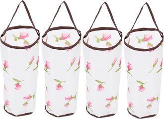 Valiclud 4 Stück Teiliges Wandhängendes Müllbeutelhalter aus Polyester Küchen und Haushaltsorganizer zur Platzsparenden Aufbewahrung von Einkaufstüten und Müll