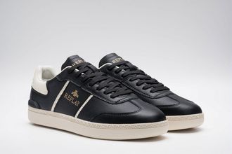 Replay Sneaker REPLAY, Herren, Gr. 41, schwarz (schwarz, wei&szlig;), Leder, Lederimitat, unifarben mit Farbeinsatz, Schuhe Sneaker, Schn&uuml;rschuh, Halbschuh, Basket