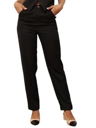 La Modeuse Pantalon taille haute &agrave; coupe cigarette