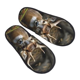 Generic Pantoufle Maison Cerf Camoufl&eacute; Chaudes Pantoufles Unique Chaussons Maison Doux Hiver Chaussures Chaudes Pour Voyages Camping Chambre L