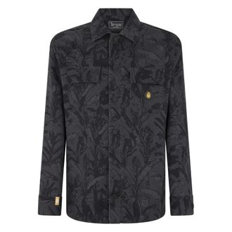 Billionaire Boys Club Canvas Overshirt Palms All-Over - - Shirts - Herren - Schwarzk - L