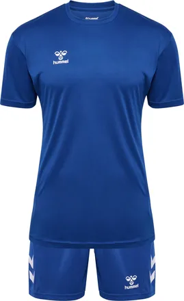 Hummel Sportanzug HUMMEL HMLLOGO SET, Herren, Gr. M (48/50), blau (true blau), Obermaterial: 100% Polyester, Sportanz&uuml;ge, f&uuml;r Fitnessaktivit&auml;ten, aus atmungs