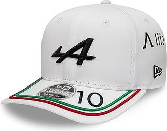 New Era Apline F1 Team Pierre Gasly Édition Spéciale Monza Grand Prix Casquette Snapback Unisexe Blanc Produit Officiel (M/L), blanc, M-L