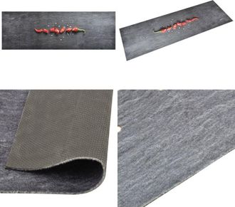 vidaXL Küchenteppich Waschbar Peperoni 60x300 cm - Bodenmatte - Küchenläufer - Teppich - Wohnzimmerteppich - Esszimmerteppich - Home & Living