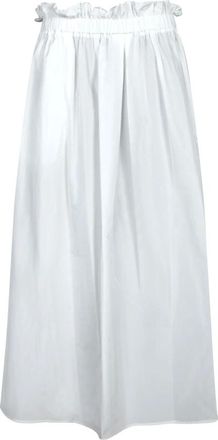 Herno Femme, Jupes, Blanc, Taille: 36 FR Jupe midi technique &eacute;vas&eacute;e