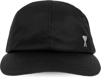 Ami Homme, Accessoires, Noir, Taille: ONE Size De Coeur Stud Cap
