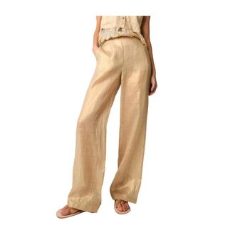 Alessia Santi Femme, Pantalons, Jaune, Taille: 36 FR Palazzo Pant